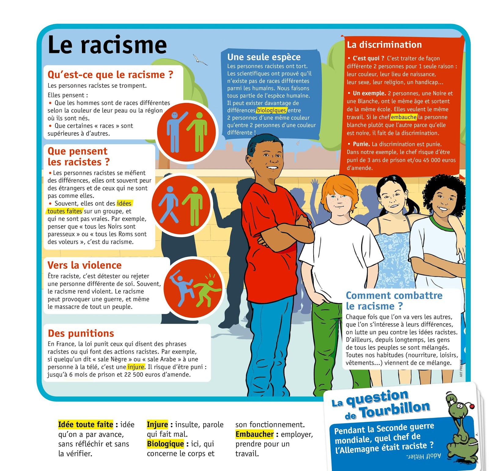 TICs en FLE: Racisme : 3 affiches / 3 vidéos / 10 mots / 1 BD