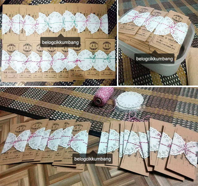 DIY Kad Kahwin Kertas Kraft Rustic Theme