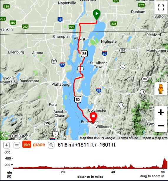 Lake Champlain Bike Tour 2019: Day #7