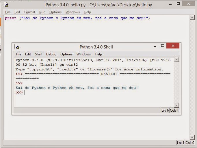 Sai do Python o Python é meu, foi a onça que me deu: Abril 2015