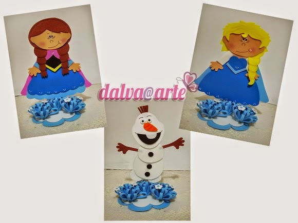 Eu Amo Artesanato: Princesa Elsa e Anna de Frozen em Eva com Molde