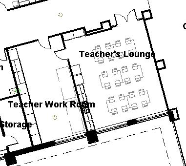 Protsman Elementary School - Design Concepts: Teacher's Workroom and Lounge