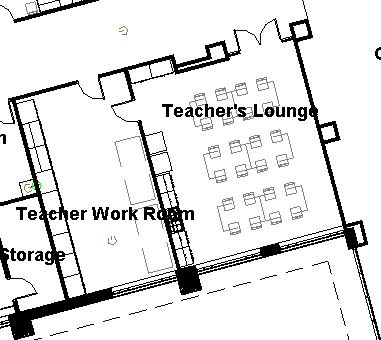 Protsman Elementary School - Design Concepts: Teacher's Workroom and Lounge