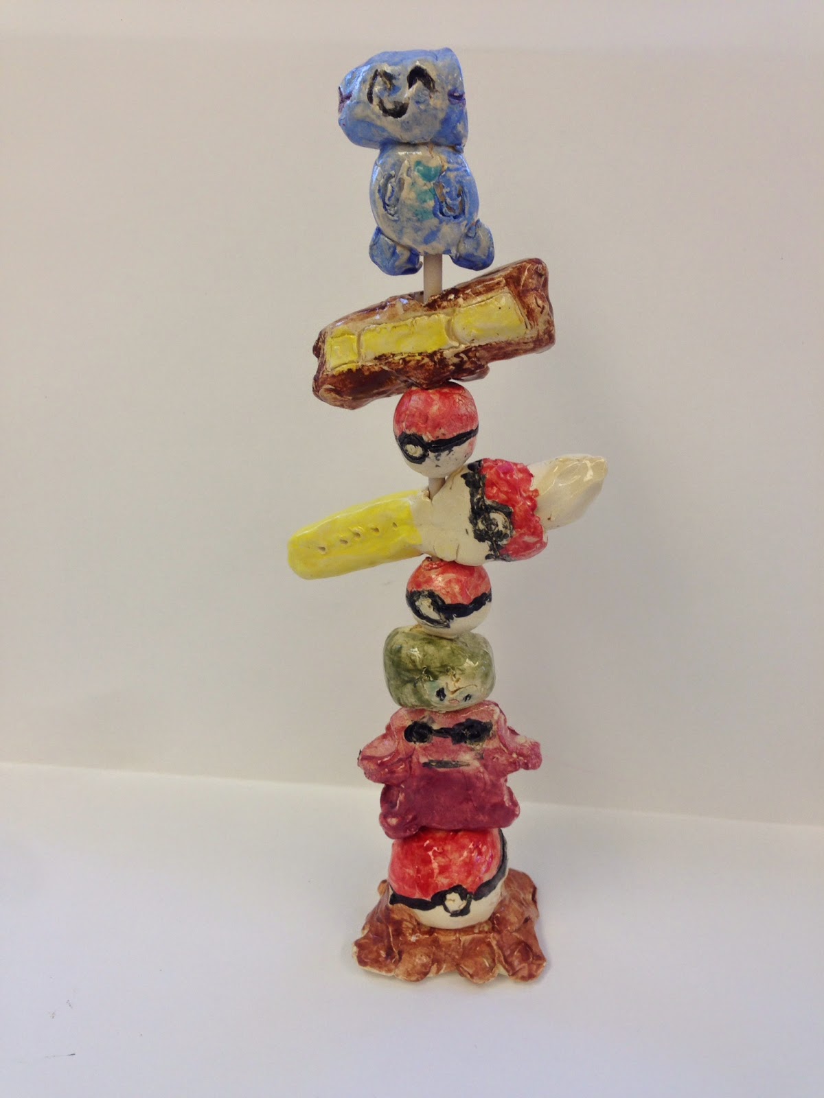 BES Art: Fourth Grade Clay Totems