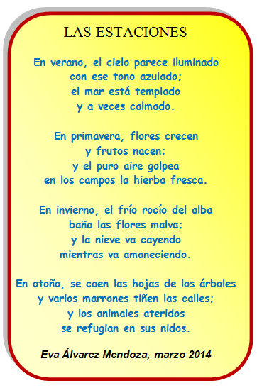 Blog de Quinto Curso - C.P. Salinas (Asturias): POEMAS: "Las estaciones ...