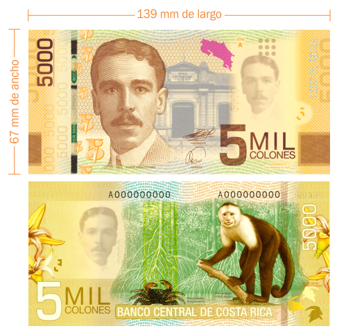 Numismatica: Imagenes de los nuevos billetes de Costa Rica