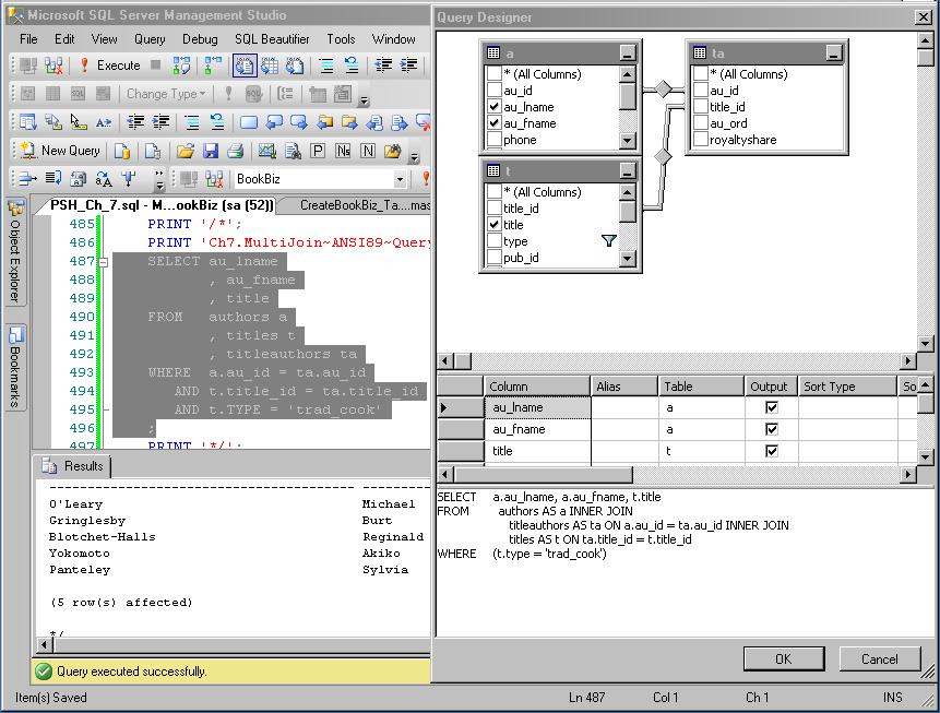 Michael T. Bee [ IT Professional ]: Opening an ANSI '89 Query in SQL ...
