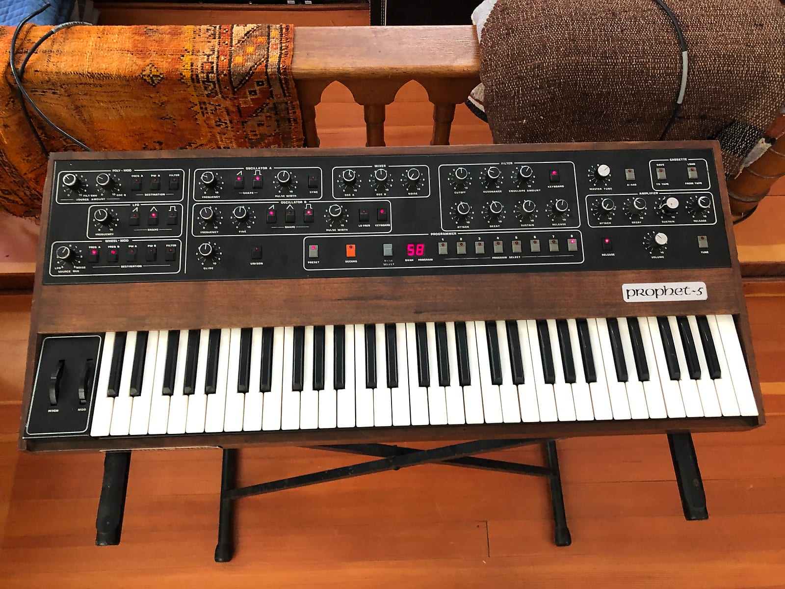MATRIXSYNTH: Sequential Circuits Prophet 5 Rev 3 SN 4685 w/ MIDI