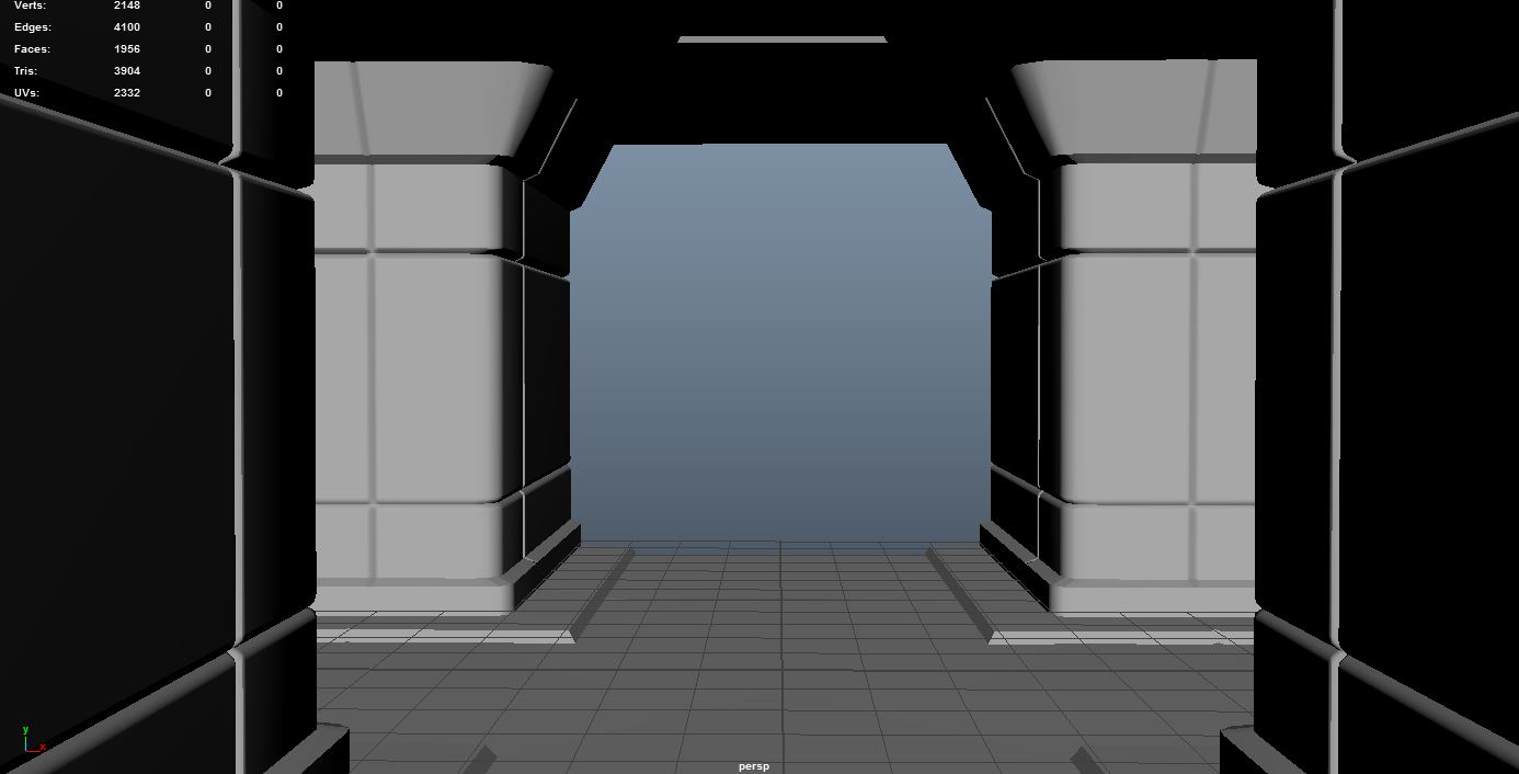373 Game Asset Modeling: Modular Hallway