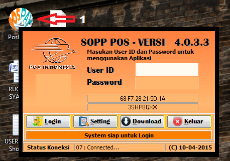 Transaksi POSPAY di loket Agen Pos