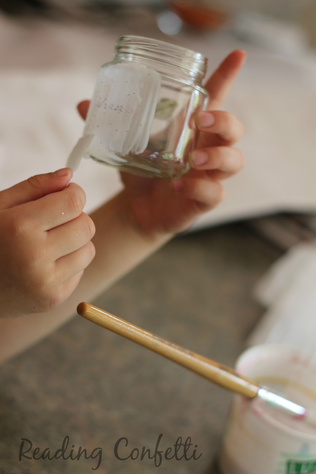 Painted Tissue Paper Vase Kid Craft ~ Reading Confetti