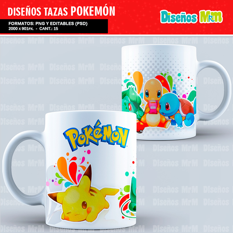 DISEÑOS POKEMON PARA SUBLIMAR MUGS