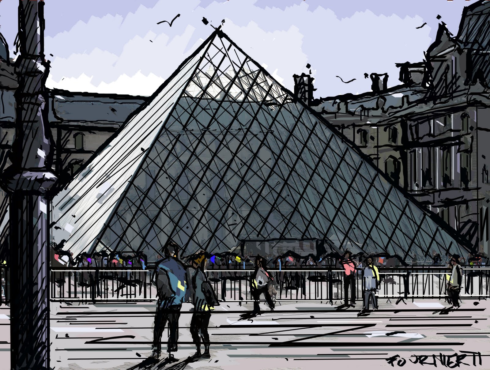 RICHARD FOURNIER ART: The Pyramid at the Louvre