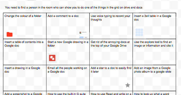 Scratching kids' brains: Google Docs Scavenger Hunt