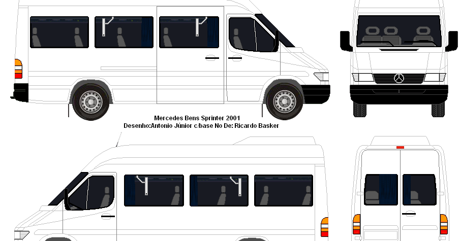 Desenhos de Ônibus: Mercedes Benz Solinter 2001