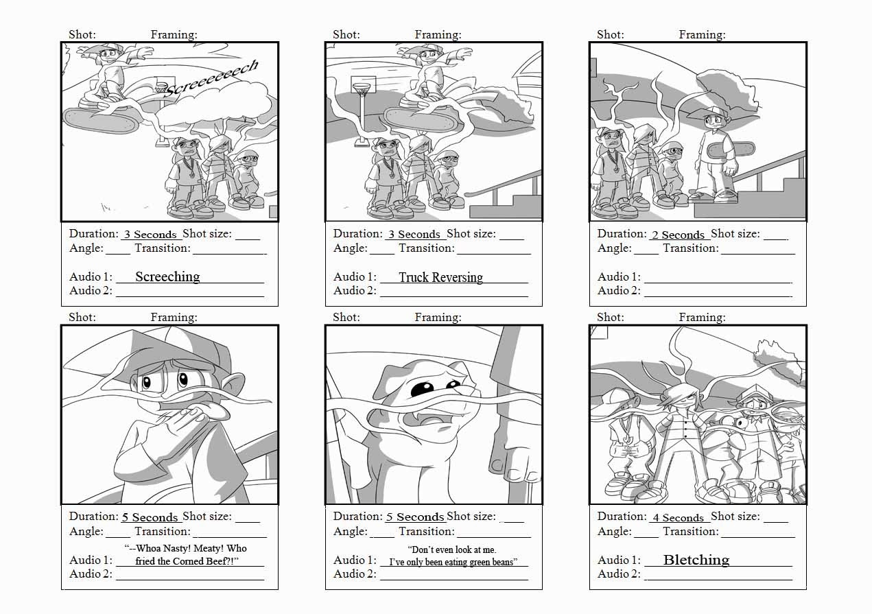 Illustration with Animation: Wild Grinders Storyboarding Progress