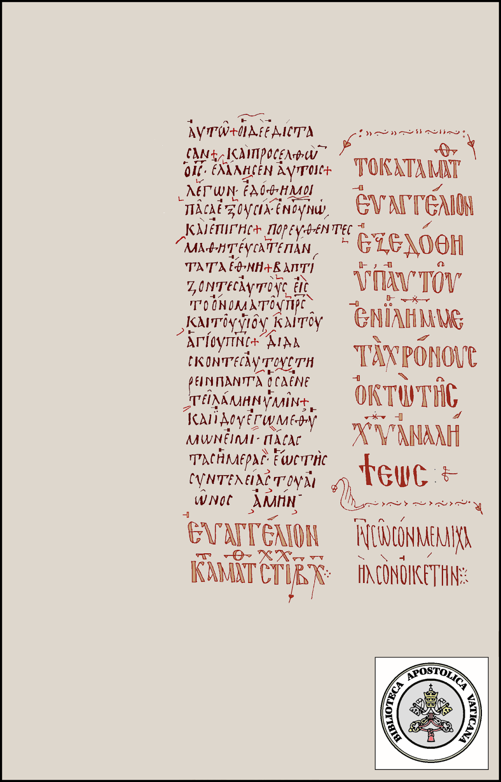 The Text of the Gospels: Codex S (028) - The Other Codex Vaticanus