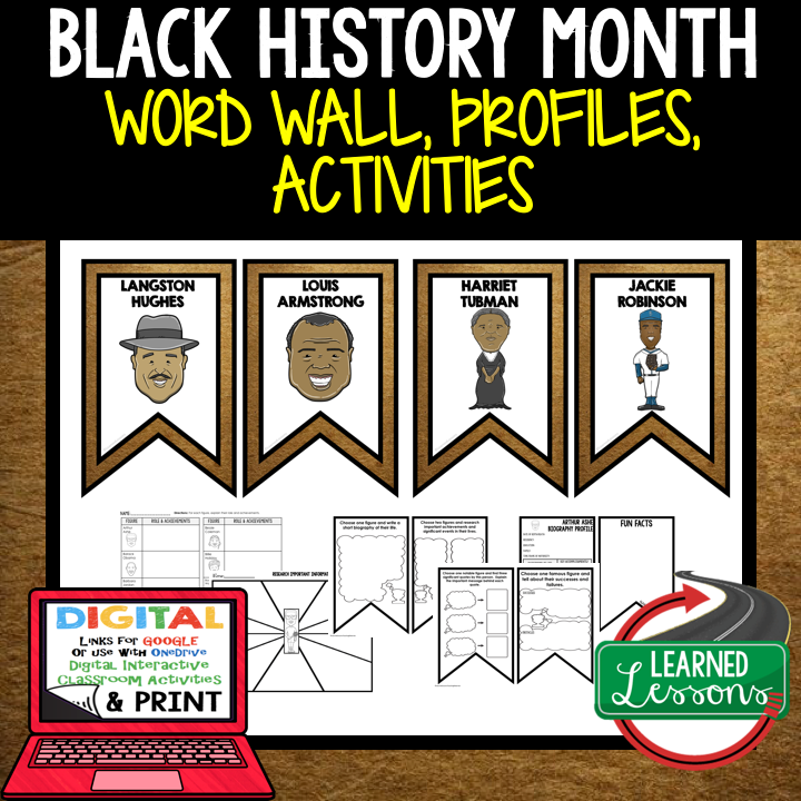 Word Wall BUNDLE, Profiles & Activity Pages (History) Digital Google ...