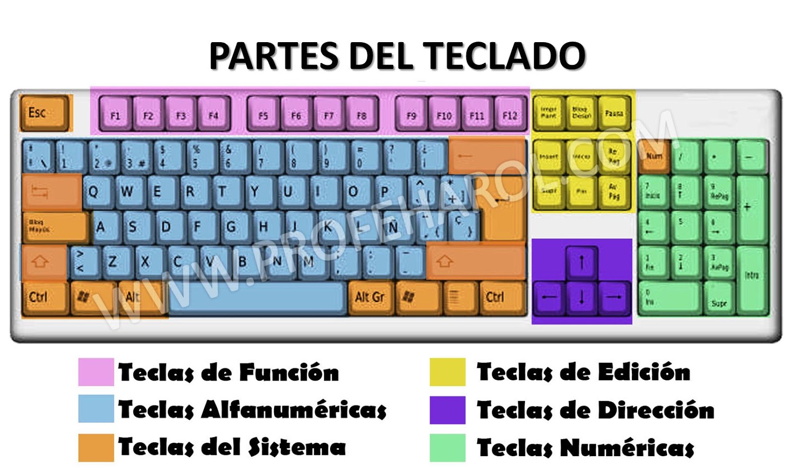 Lic. Harol J. Durango Zapata: Partes del Teclado