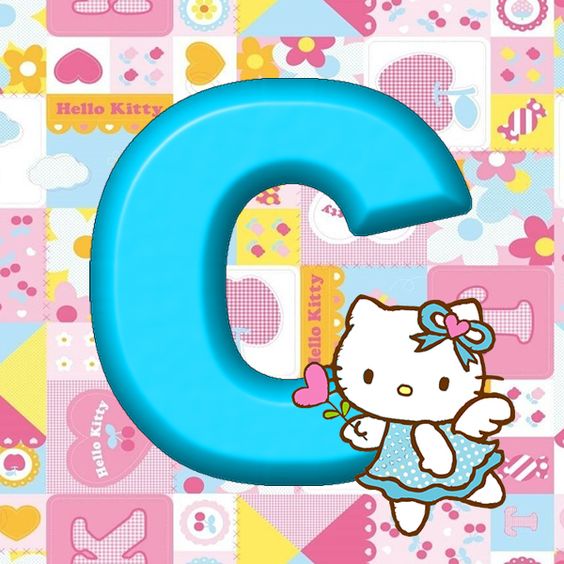 Abecedario Celeste con Hello Kitty Hada. - Oh my Alfabetos!