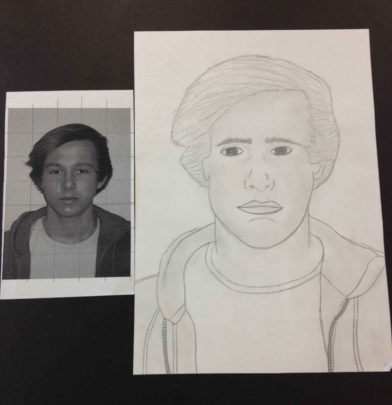 OCS High School Art: Art 3: Wood Block Prints; Art 1 Self Portraits ...