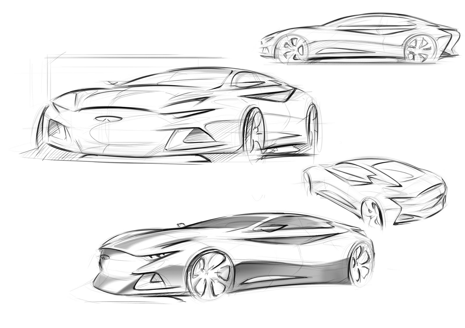 Sangjai Lee car design: infiniti q50 sketch