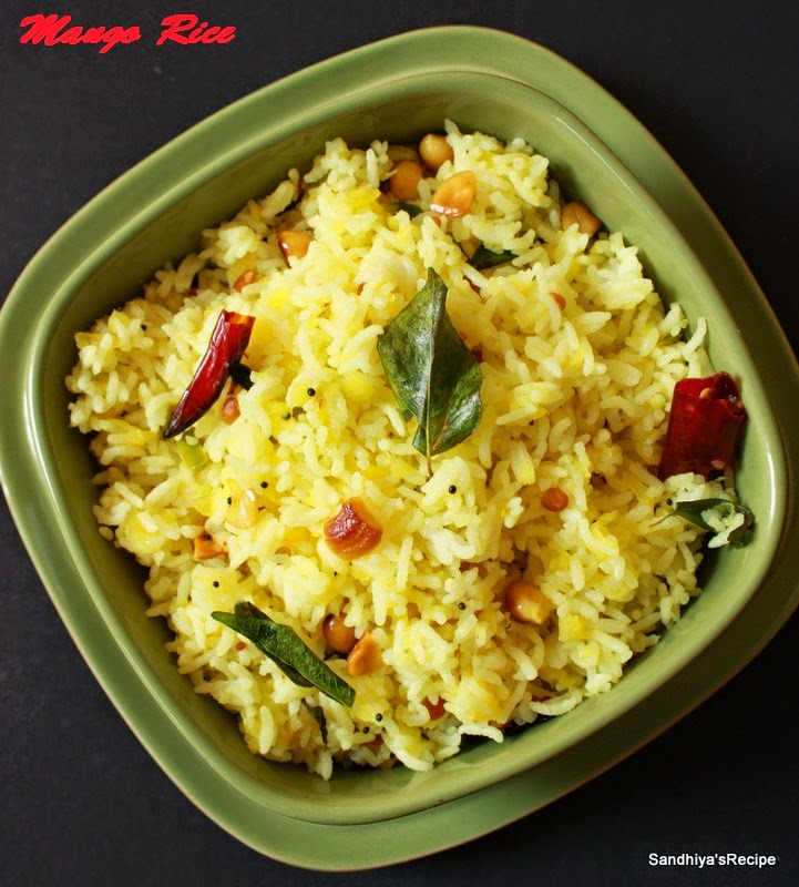 Sandhiya's Cookbook: Mango Rice | Mangai Satham