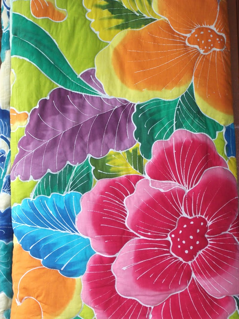 BALI BED COVER: BED COVER BALI BUNGA BESAR