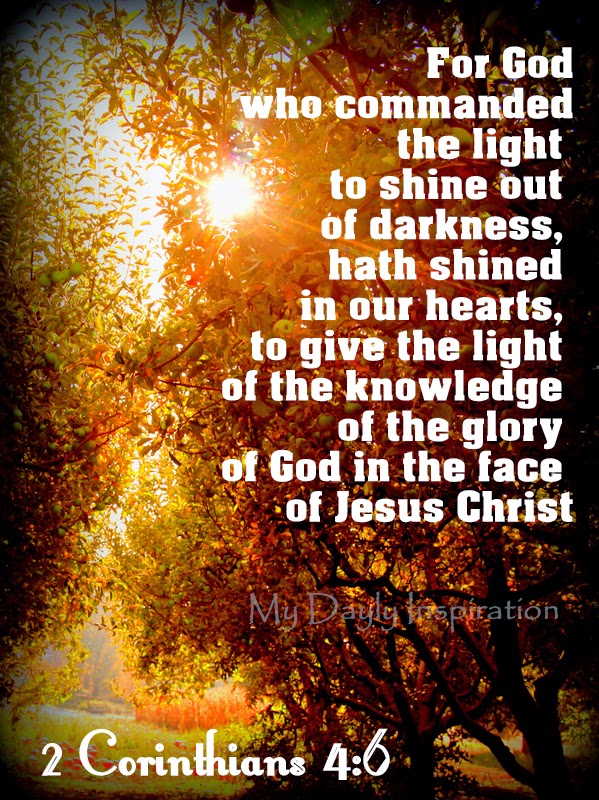 God commanded the light to shine out of darkness
