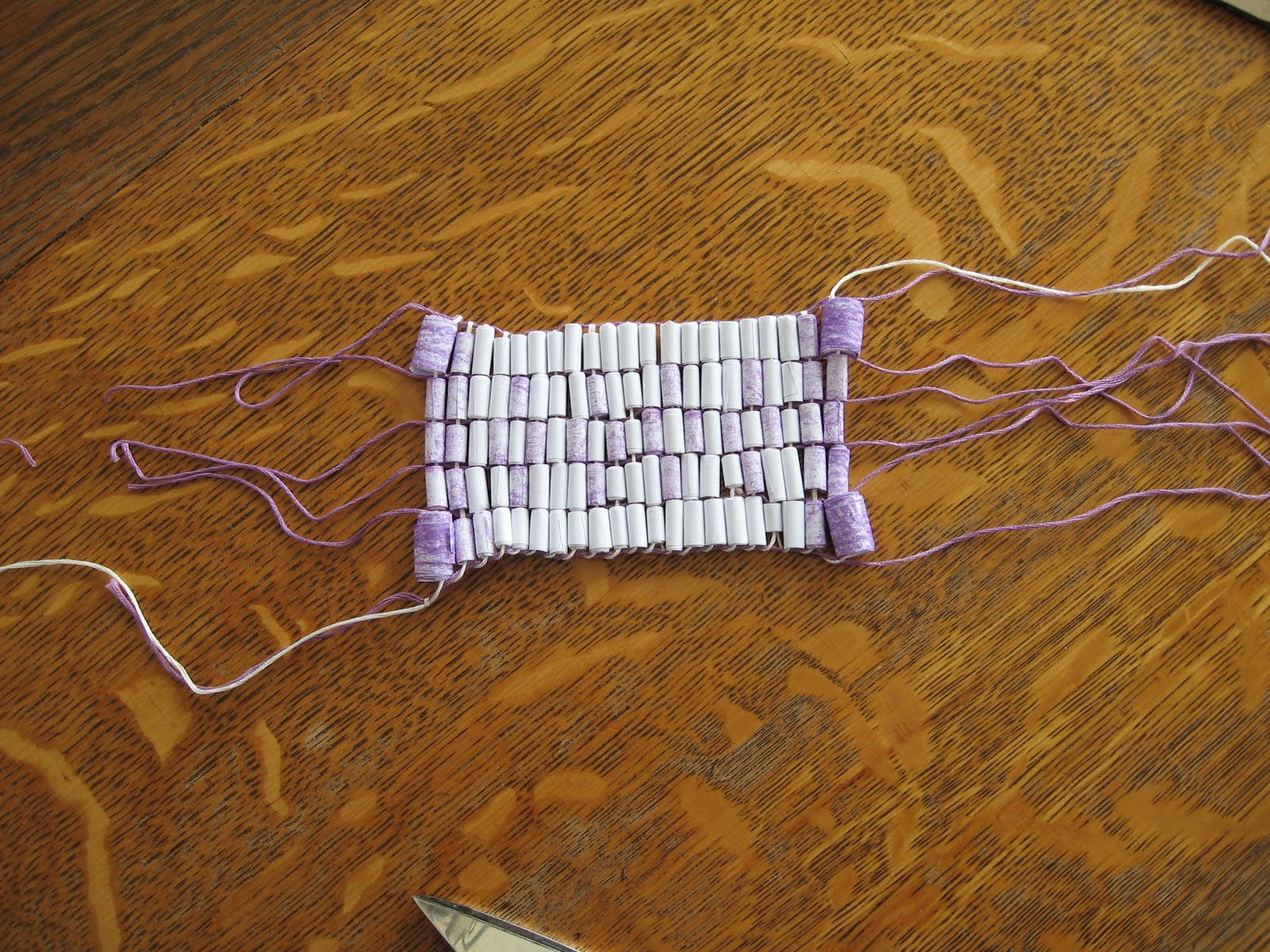 Almost Unschoolers: Paper Wampum Belts - Thanksgiving Craft