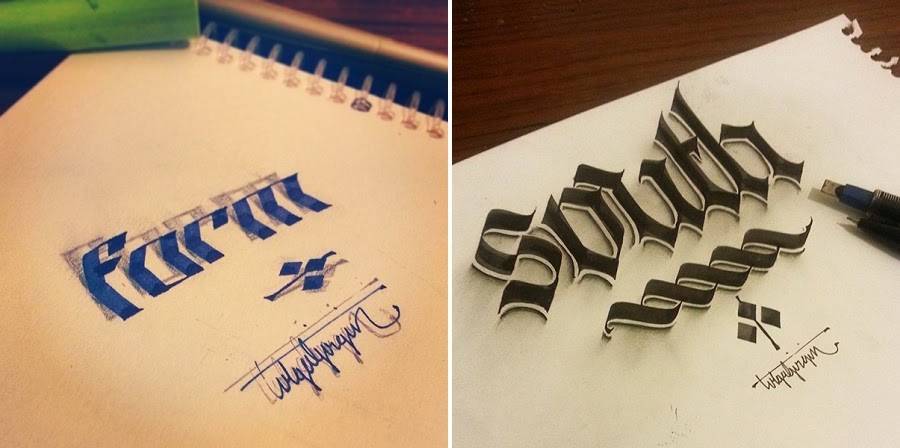 Simply Creative: 3D Calligraphy by Tolga Girgin