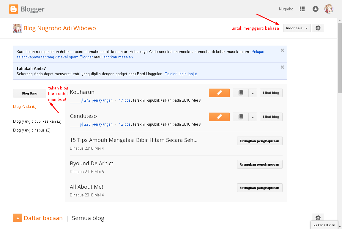 Cara Membuat Blog Powered By Blogger [BLOGSPOT] - Gendutezo