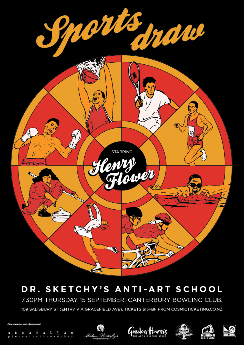 Dr. Sketchy's Anti-Art School – Christchurch, New Zealand: Sports Draw