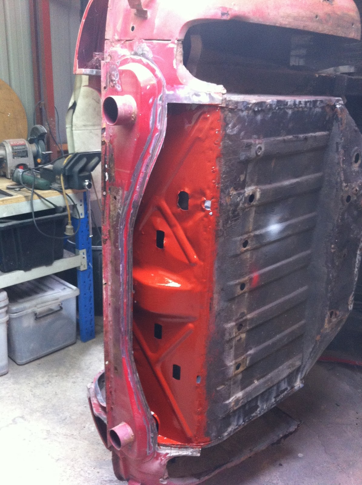 Jaguar XJS restoration/modification: Still on it's side.