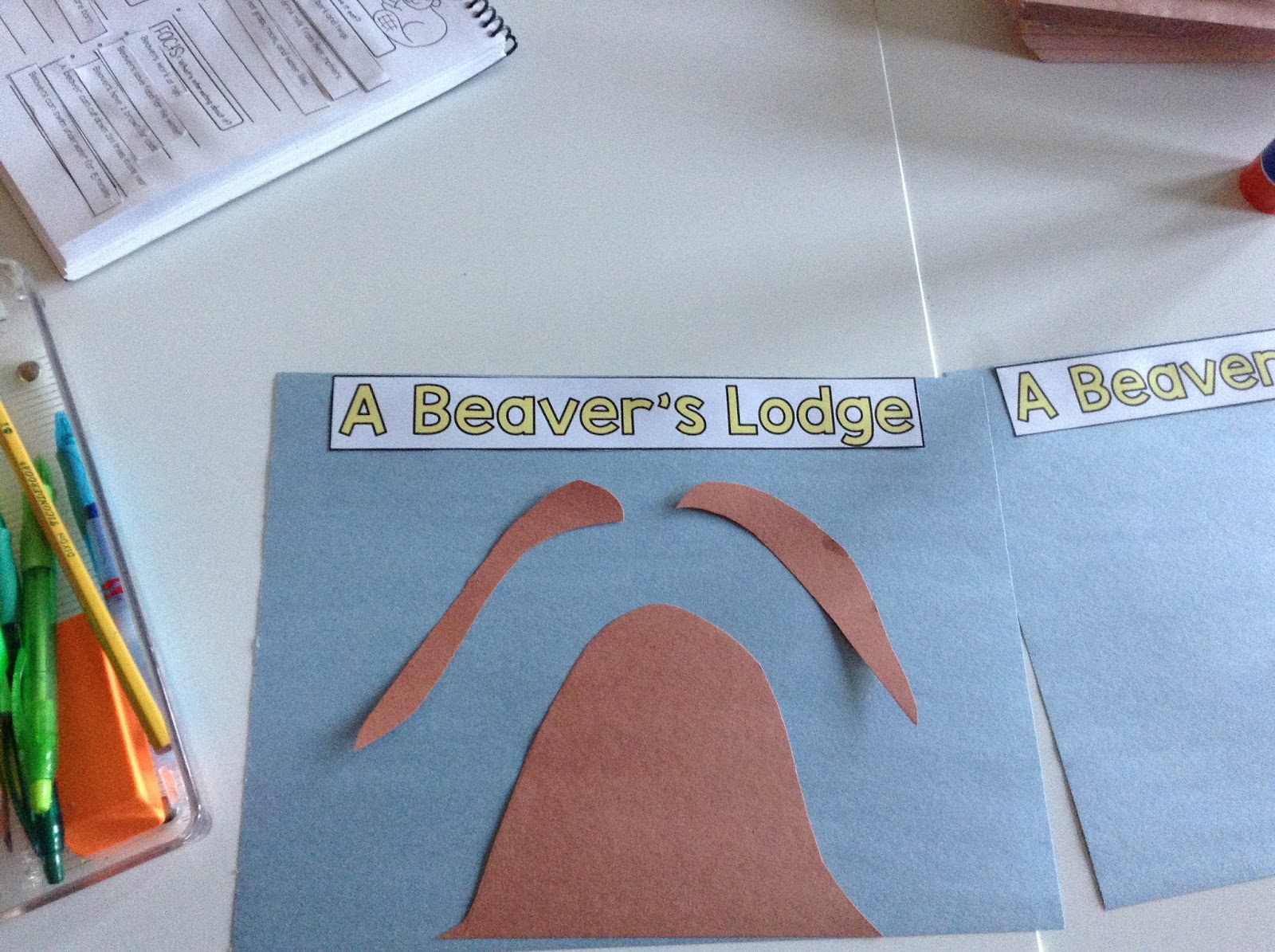 TeacherMomPlus3: Beaver's Lodge Craft