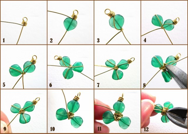 Erin Siegel Jewelry: Free Tutorial: Wire Wrapped Clover Charm