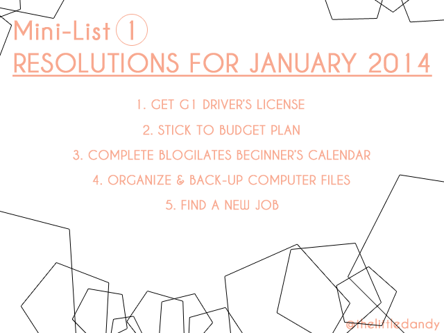 THE LITTLE DANDY : 2014 WILL BE MY YEAR: New Years Resolutions and How ...