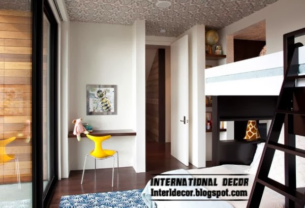 Ceiling ideas - Patterned wallpaper on the ceiling