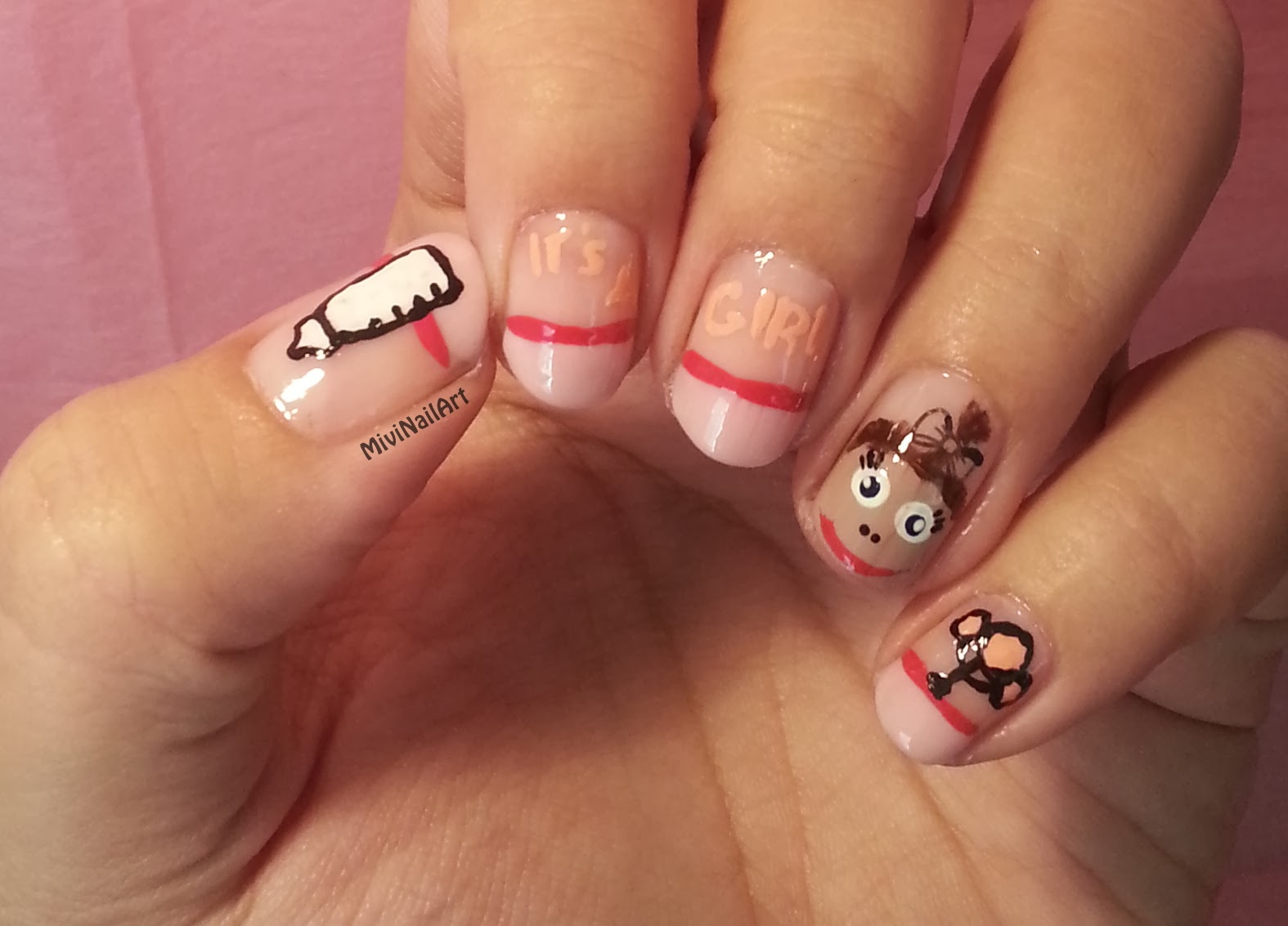 Manicura Bebés // Baby Shower Nail Art