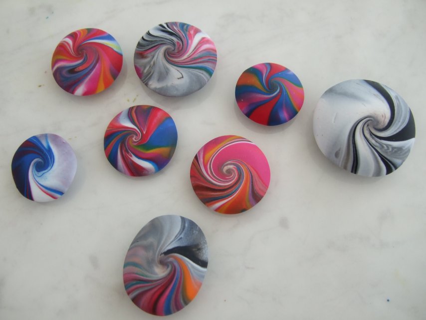 Emy's Crafty Blog: Fimo swirls