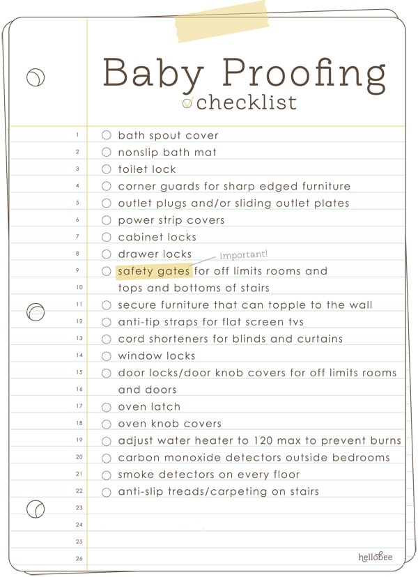 Bellyitch: Time to Baby Proof your home: Use this Printable Checklist ...