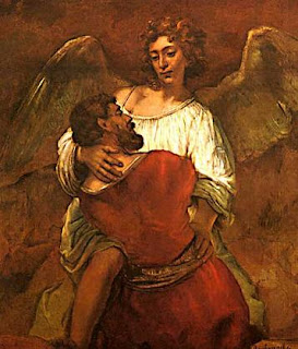 Famous Paintings and Arts: Jacob Wrestling with the Angel - Painting by ...