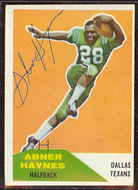 >1960 AFL Rookie of the Year & Most Valuable Player – Abner Haynes ...