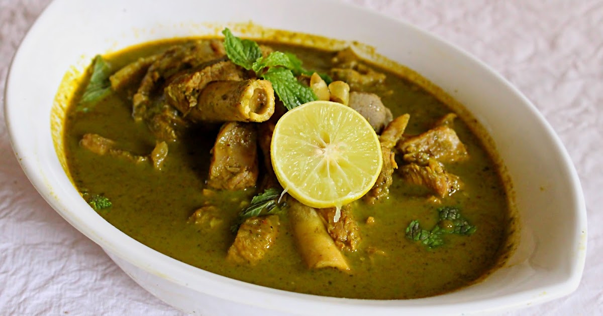 Mutton Green Curry Recipe