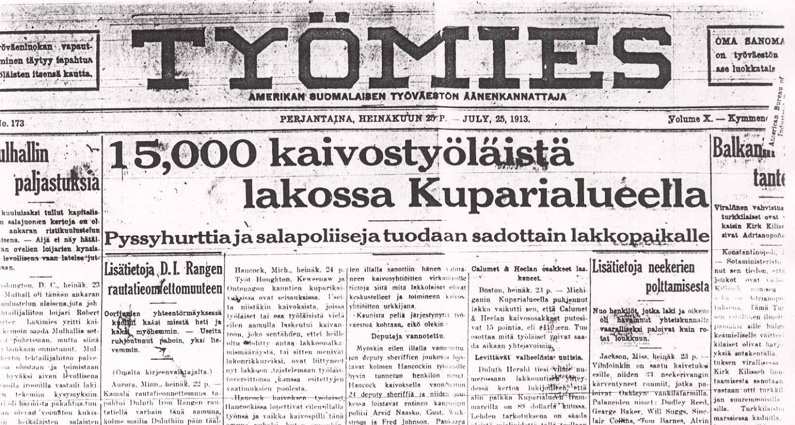 The 1913-14 Michigan Copper Strike and Italian Hall Book Project ...