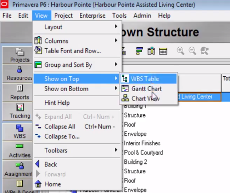 Primavera P6 Tutorial : Chapter 2.4 : Work Breakdown Structure (WBS)