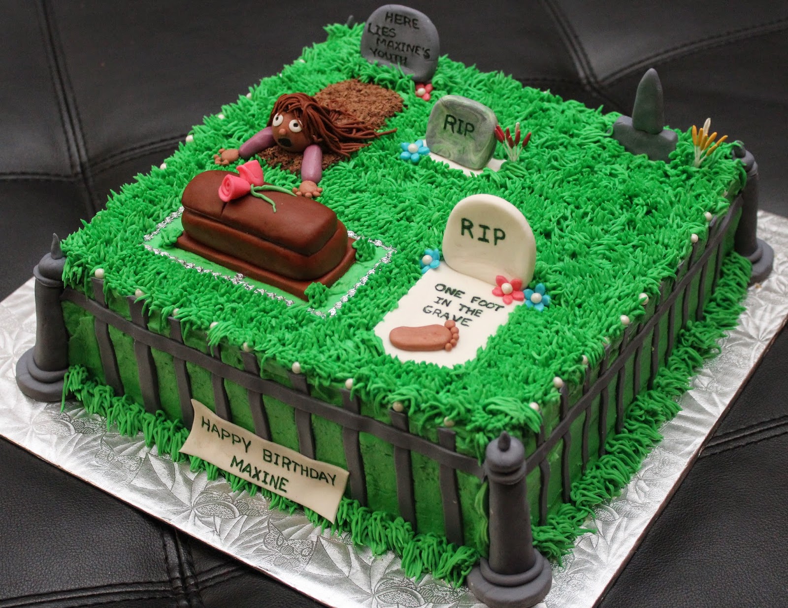 Love Dem Goodies: ONE FOOT IN THE GRAVE CAKE