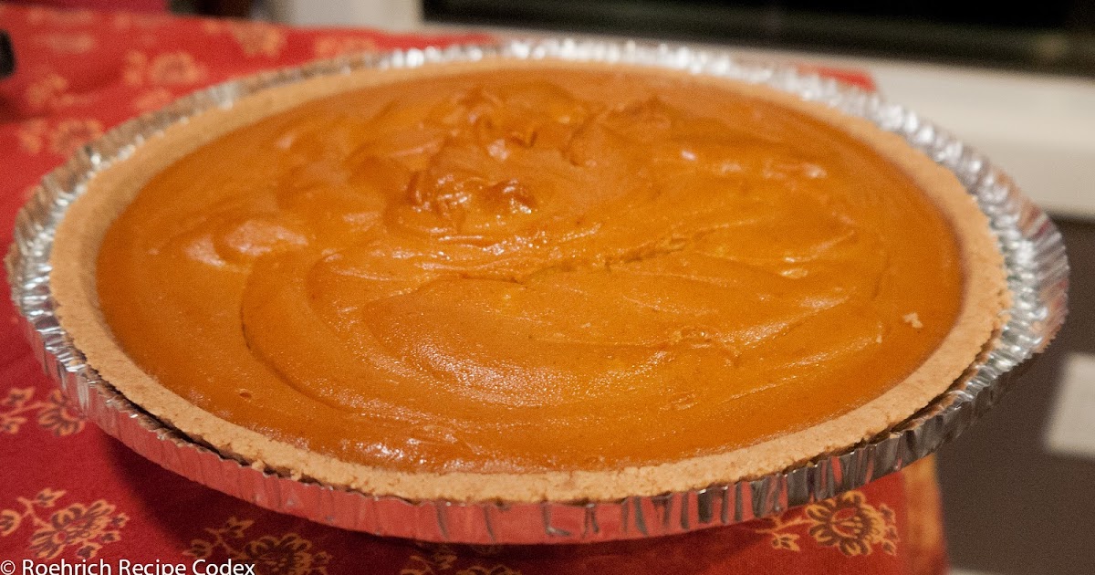 Recipe Codex: Pumpkin Pie