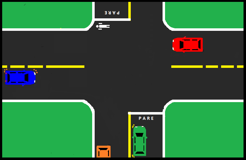 Conversão à esquerda em rodovias. | Eu estou dirigindo.