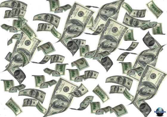 Renders - Dinheiro Caíndo | Planet Of Renders